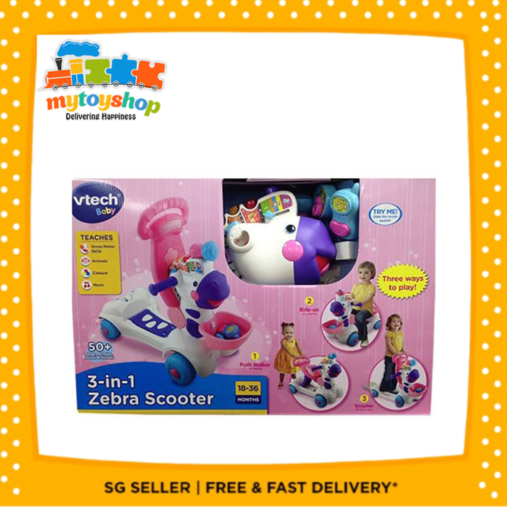 VTech Zebra Scooter Pink My Toy Shop