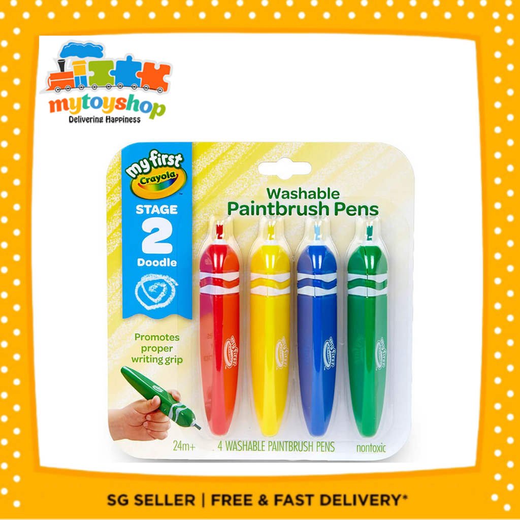 Crayola My First Washable Tripod Grip Paintbrush Pens Set | My Toy Shop