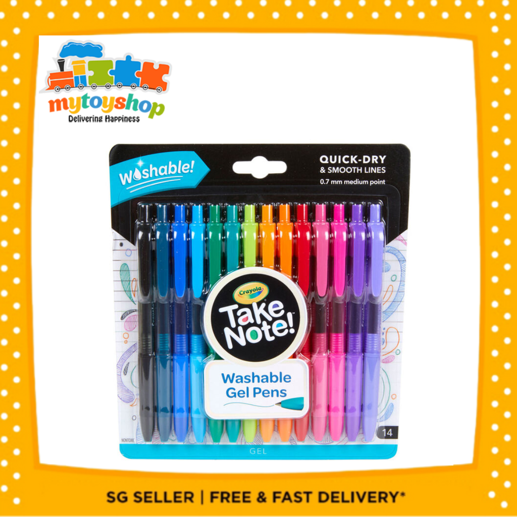 Crayola Take Note Washable Gel Pens (14 Piece) | My Toy Shop