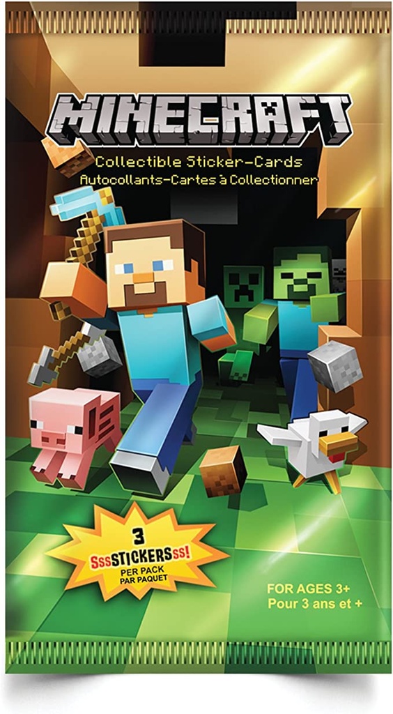 Minecraft Collectable Sticker Cards Single Pack | My Toy Shop