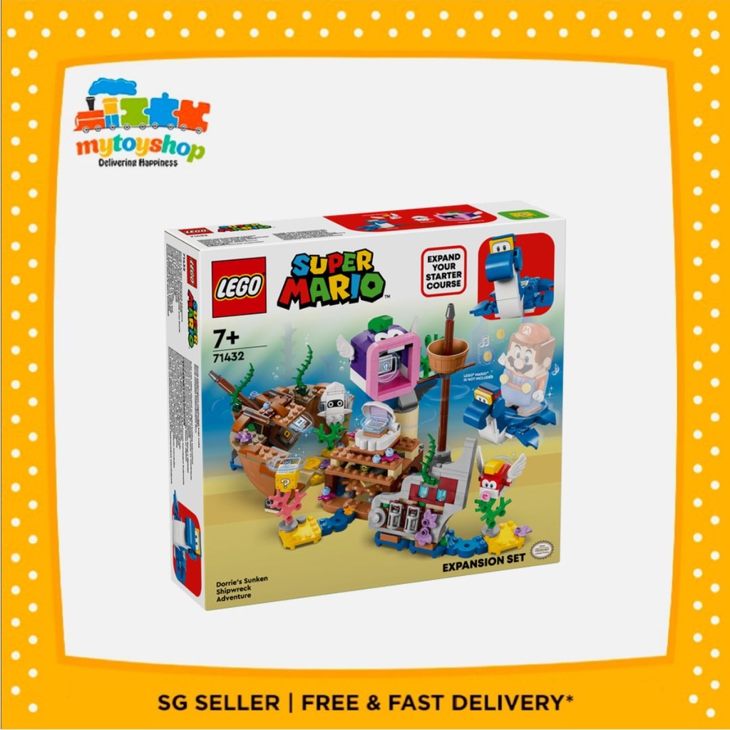 LEGO 71432 Super Mario Dorrie's Sunken Shipwreck Adventure Expansion ...